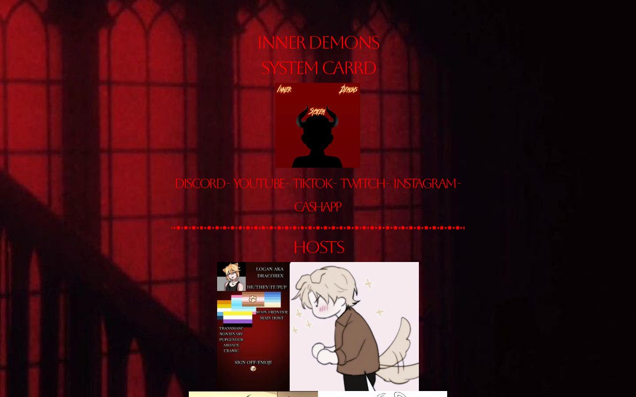Inner Demons System Carrd